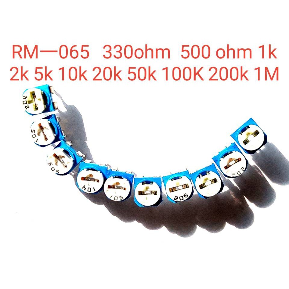 JIADO 3Pcs 20Pcs Adjustable Resistor RM-065-V1 330ohm 500ohm 1k 2k 5k ...