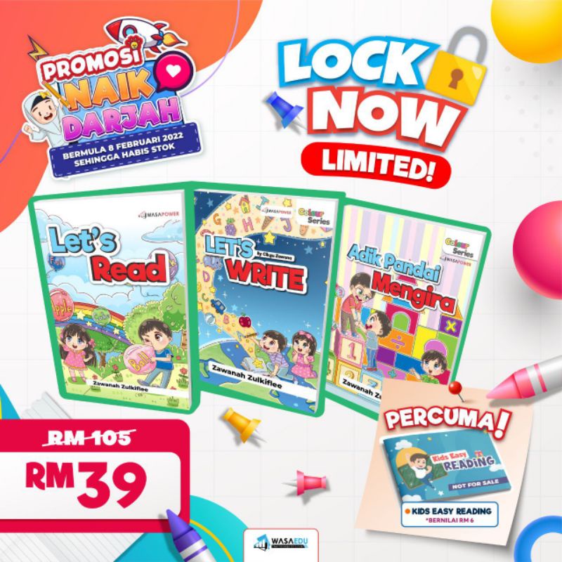 Buku 3M | Wow I-enjoy / Let's Read + Let's Write + Adik Pandai Mengira ...