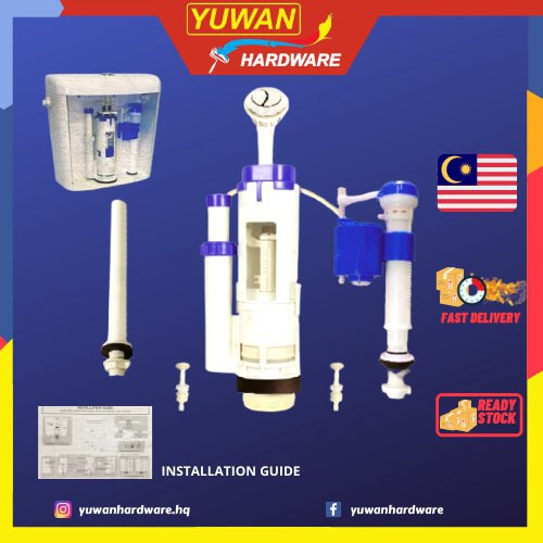 Kelengkapan Tangki Jamban Goldolphins Cistern Dual Flush Internal ...