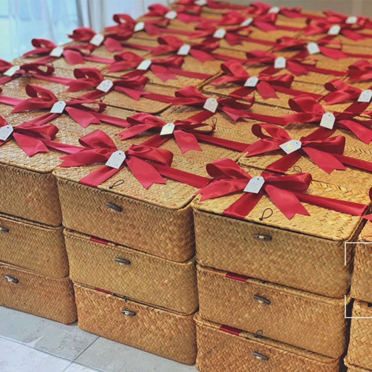 Hand-Woven Wicker Storage Box 23*13*8CM Natural Rectangular Rattan ...