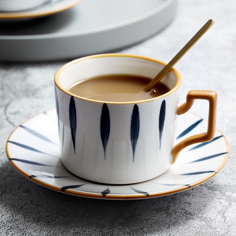 HUNI GIFT!! European Coffee Cup with Saucer INS Retro Ceramic Mug ...