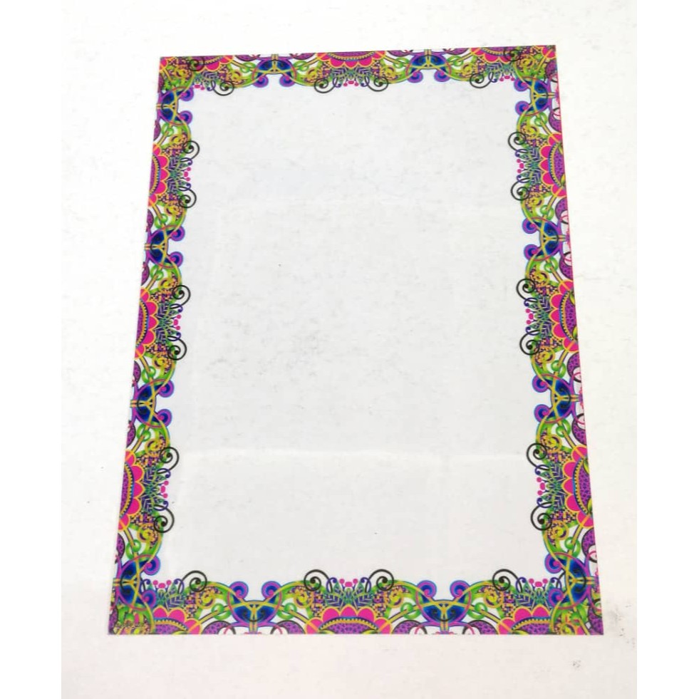 A4 PVC Border Design Rigid Sheet 0.2mm Thick 10sheet/pack | Shopee Malaysia