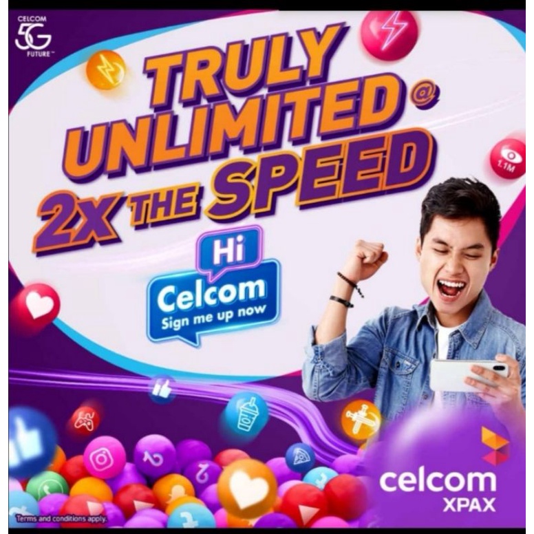 Celcom Unlimited Data And Unlimited Call Prepaid RM10.00 | Shopee Malaysia
