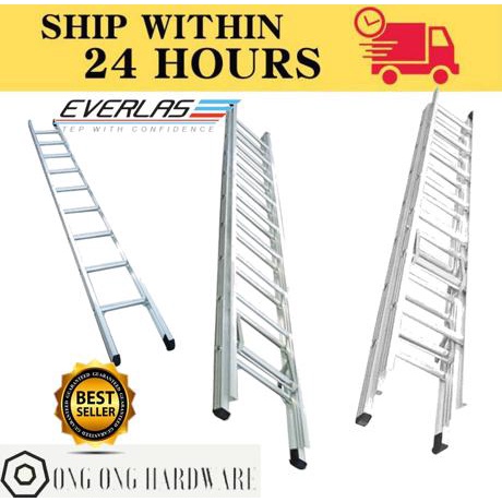 ET8/ ET10 Everlas Extension Ladder Tangga Slide Double Extension Triple Extension Ladder ...
