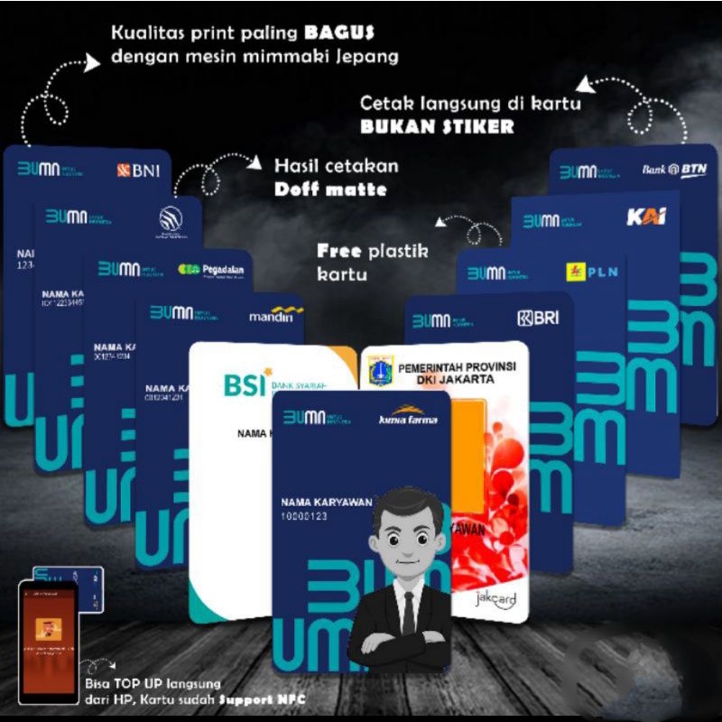 ID Card bumn,ID Card custom,ID Card telkom, custom flazz, latest ID ...