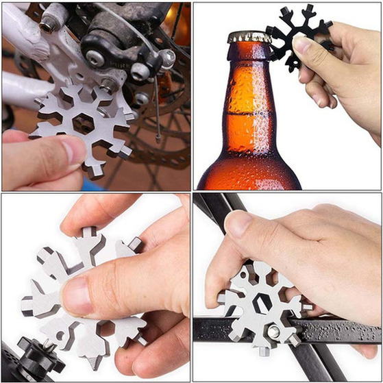 💯SHIPING FAST💯 Snowflake Shape 18 In 1 Multi-tool Wrench Combination ...