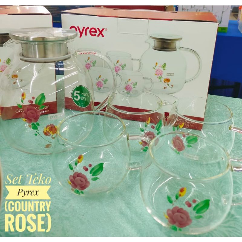 Pyrex Tea Pot (Country Rose) | Shopee Malaysia