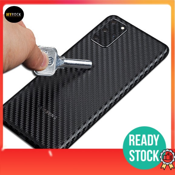 Black Carbon Fiber Texture Sticker full covered Samsung Galaxy S20/Plus ...