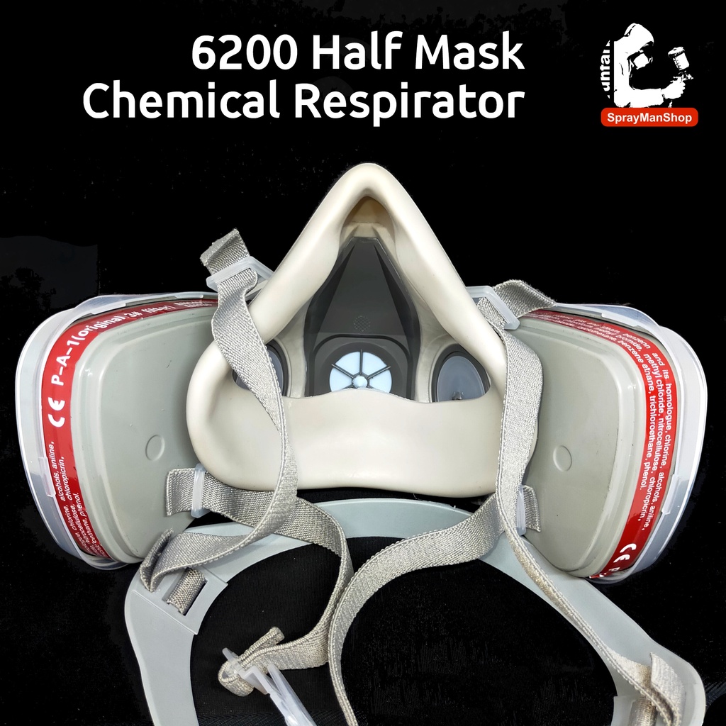 6200 Half Mask respirator for Gas & Chemical Vapour Spray Painting ...