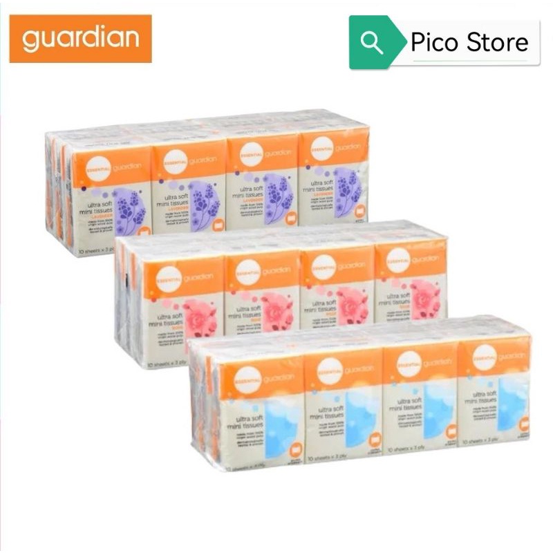 Guardian Ultra Soft Mini Tissue 3 Ply [10's x12] - Lavender/Rose ...