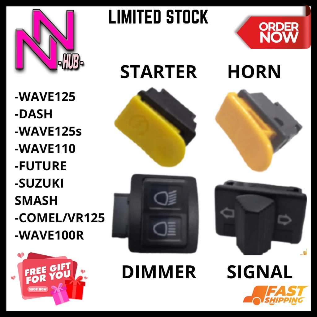 🔥HOT SELLING🔥 Switch Button Honda Dimmer Starter Horn Signal WAVE 125 ...