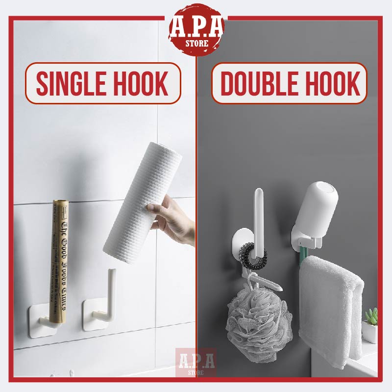 APA Kitchen Hook Self Adhesive Paper Roll Rack Towel Tissue Holder ...