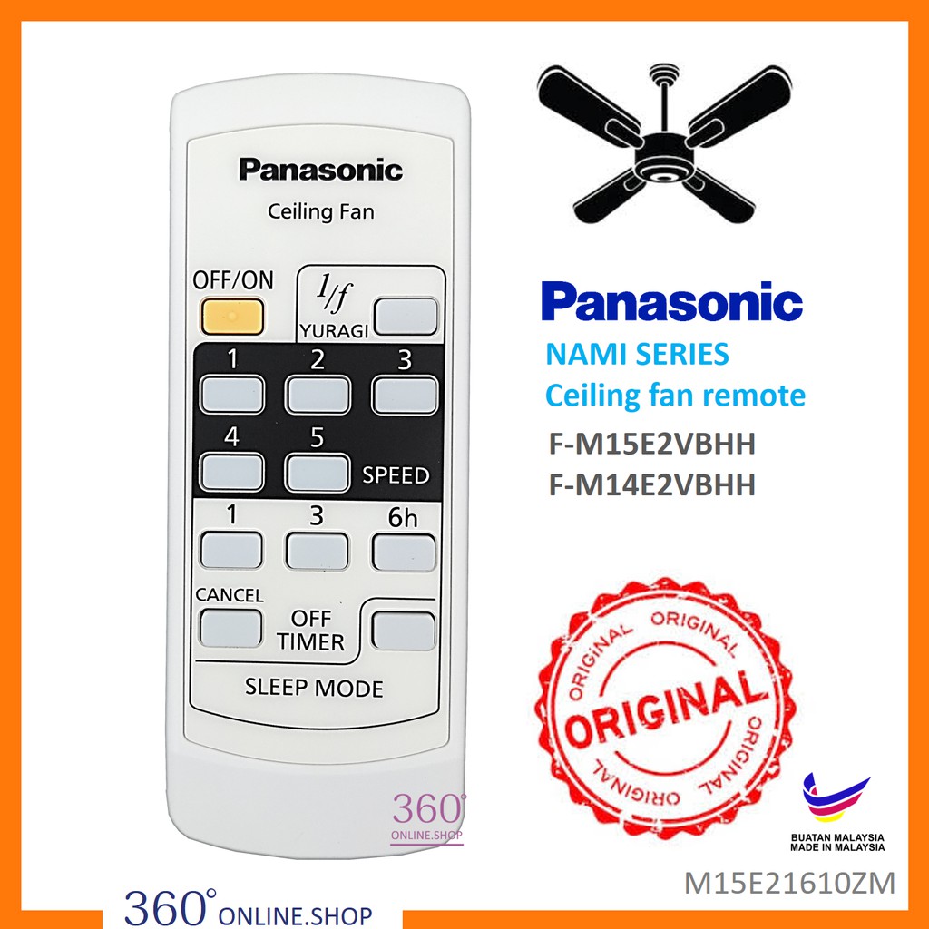 **Original** Panasonic Ceiling Fan Remote Control 5 Speed Nami Series F ...
