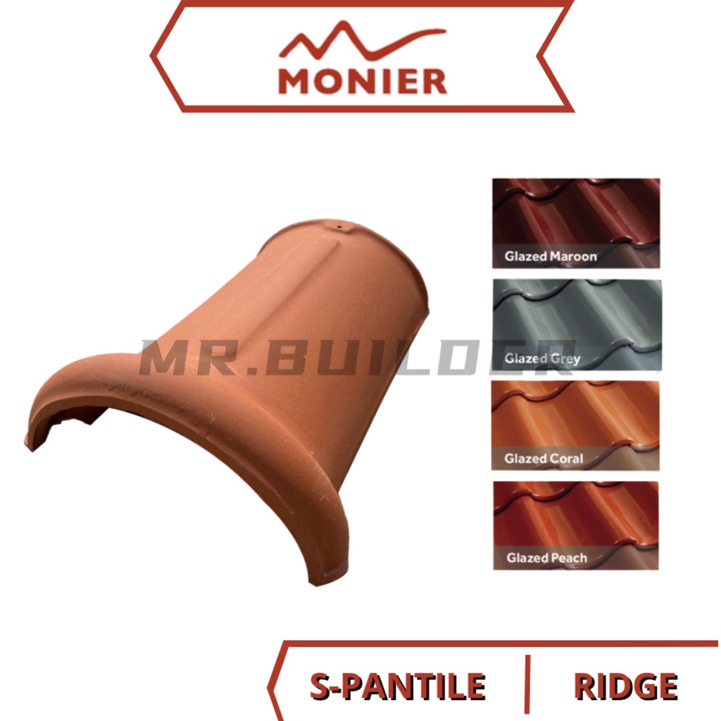 MONIER GCI S- Pantile Ridge Tile Hip Tile Roof Fitting Roof Tiles Atap Tanah Atap Fitting ...