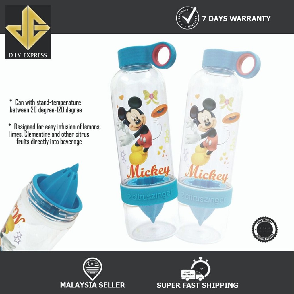 Mickey Mouse Citrus Zinger Water Bottle/Botol Air Citrus Zinger ...