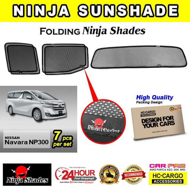 Nissan Navara NP300 (5pcs) Magnetic Ninja Shades Sunshade Ninja Sun ...