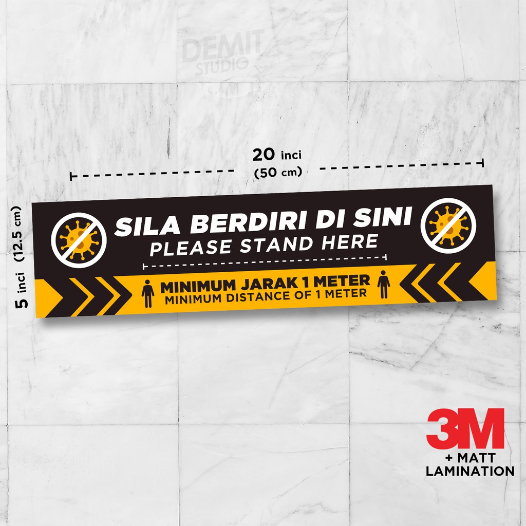 🔥Social Distancing Sticker (SILA BERDIRI DI SINI)🔥 | Shopee Malaysia