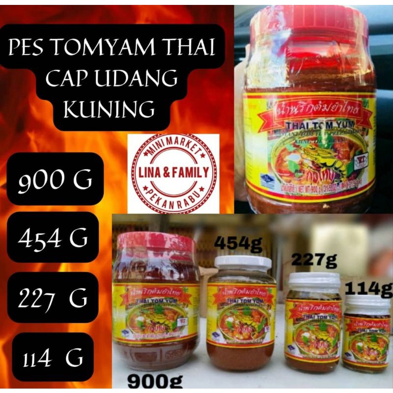 🇹🇭PES TOMYAM THAI CAP UDANG KUNING 114G,227G,454G,900G | Shopee Malaysia