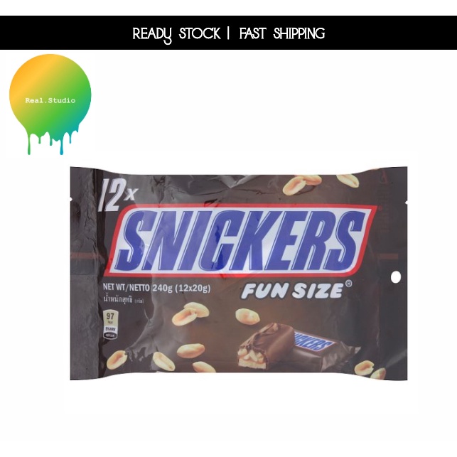 Snickers Fun Size Chocolate Bar 12 x 20g | Shopee Malaysia