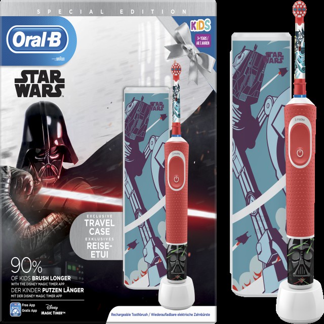 Oral-B Kids Star Wars Rechargeable Toothbrush (1 Pc) [Gift With ...
