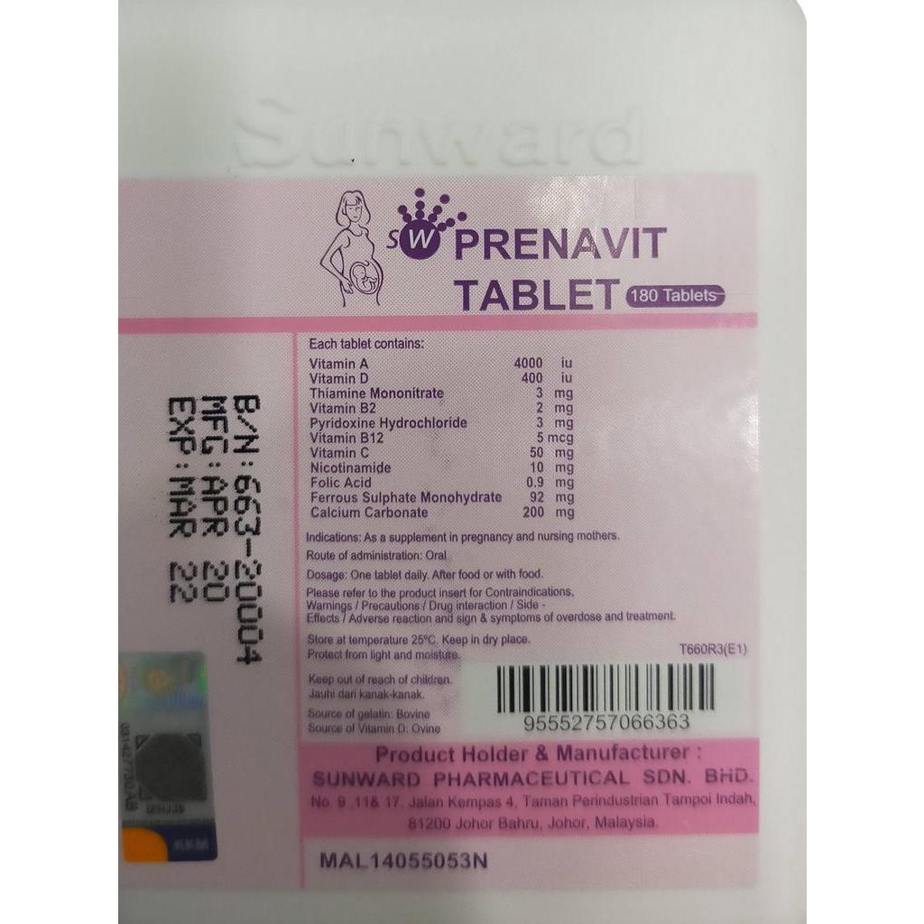 Prenavit Sunward(180's) | Shopee Malaysia