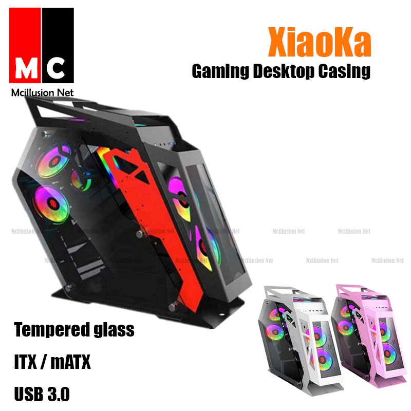 【Ready Stock】Xiaoka Gaming Case itx mATX Desktop Computer Case Internet ...