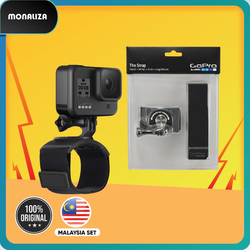 GoPro The Strap (Hand + Wrist + Arm + Leg Mount) | Shopee Malaysia