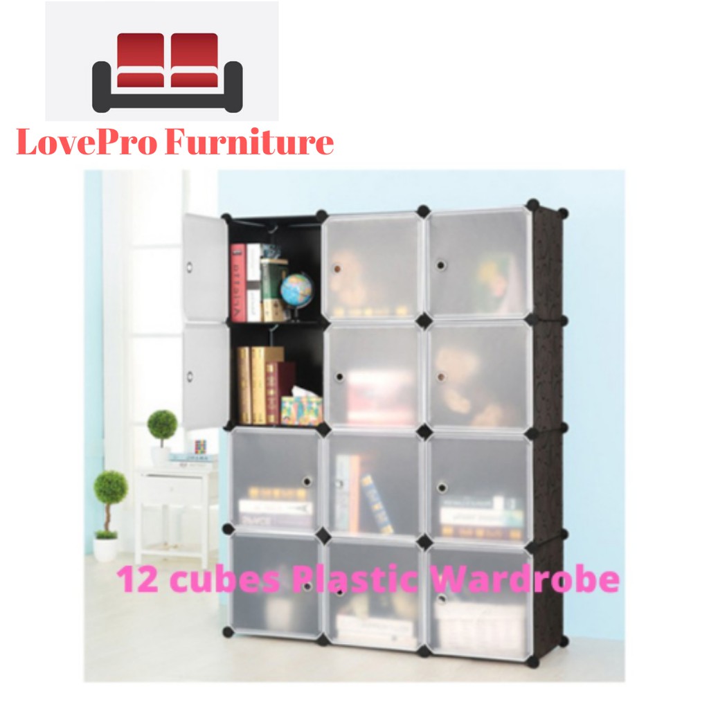 DIY Magic 12 Cubes Wardrobe Large Capacity Creative Storage Cabinet ...