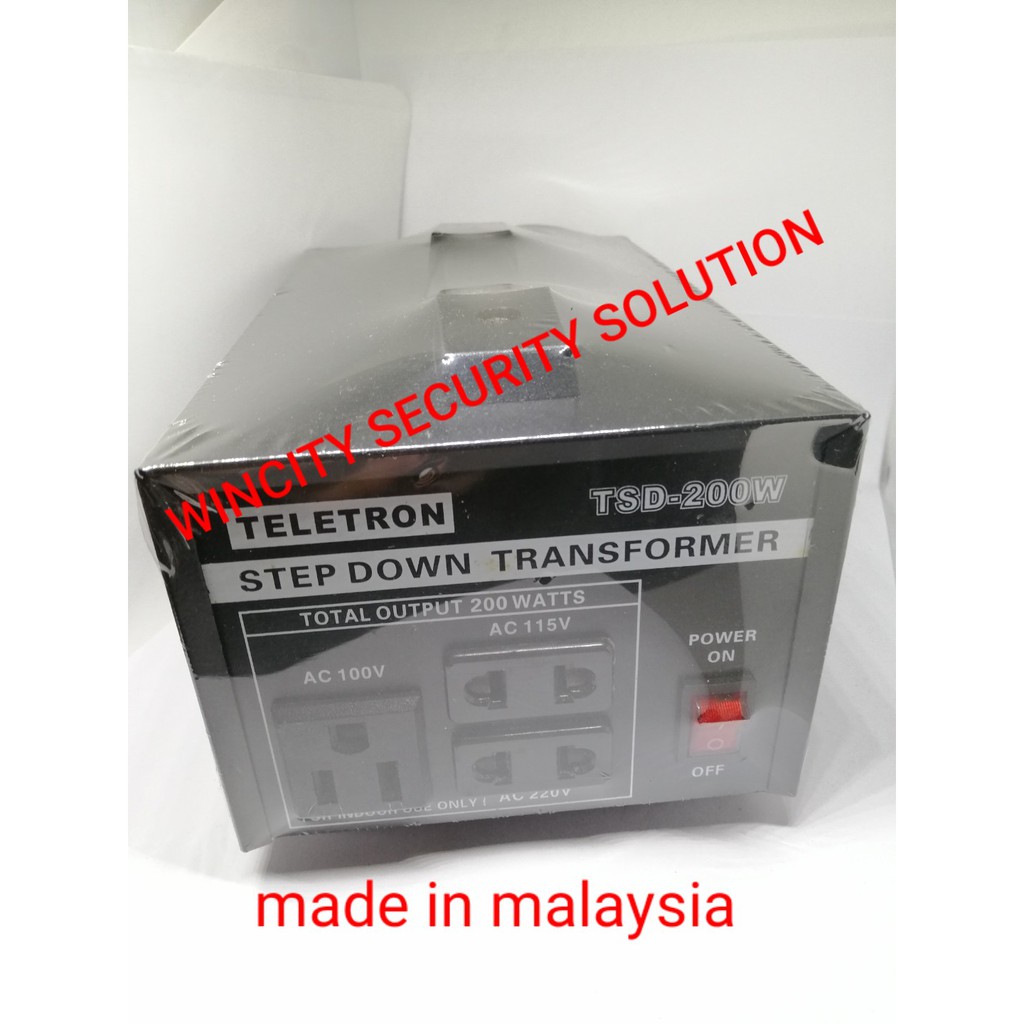 WSS TELETRON 240v to 100v/110v/220v Step Down Transformer Converter ...