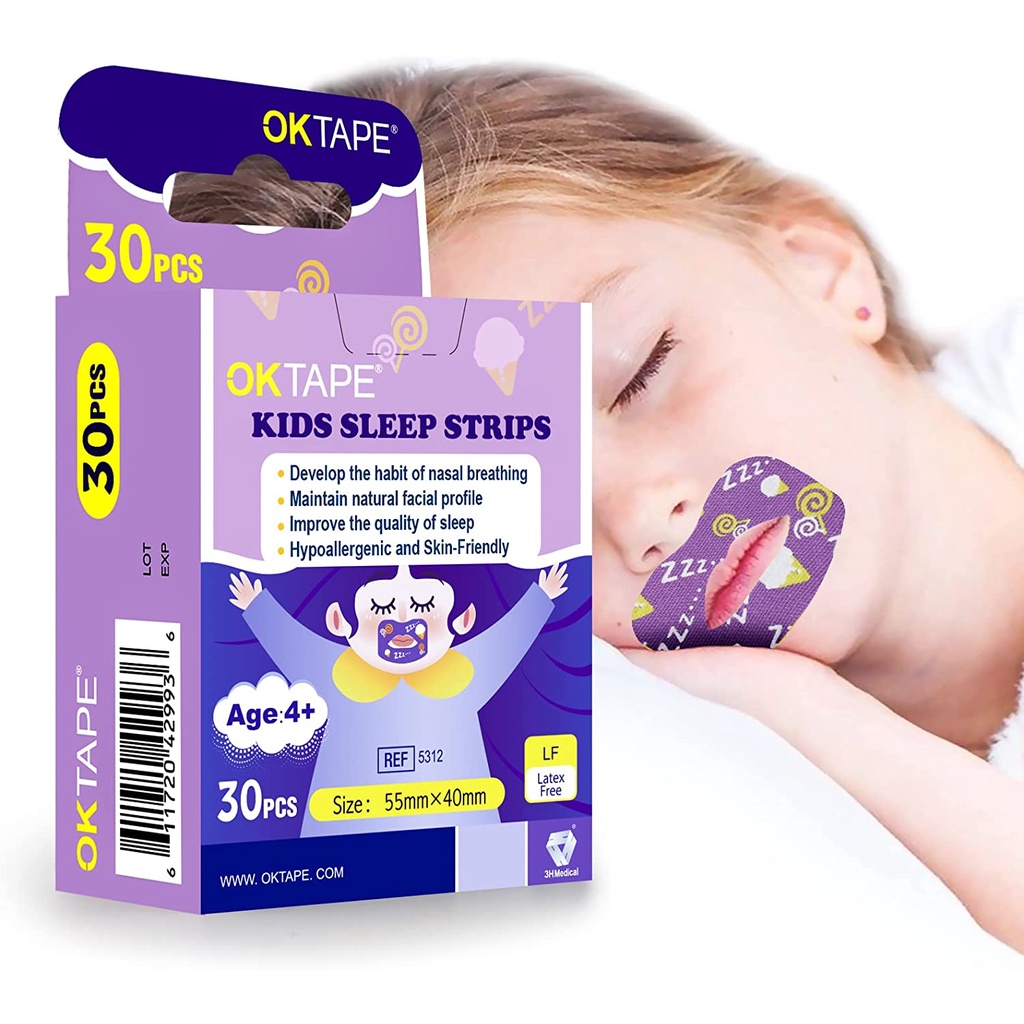 30pcs/Box Anti Snore Mouth Tape Suffocation Sleep Aid Nose Breath Train ...
