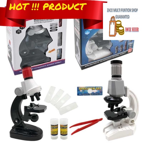 Beginner Microscope Science Kits for Kids, with 100X 400X 1200X and LED, Best Gift for ...
