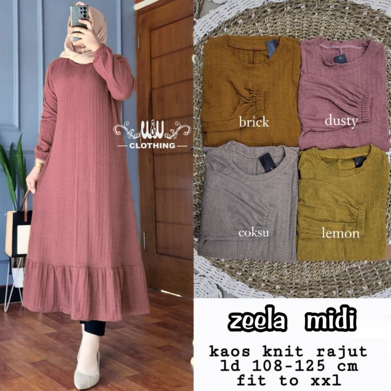 Zeela Midi Daily Midi Ld 108 Stretchy 125cm | Shopee Malaysia