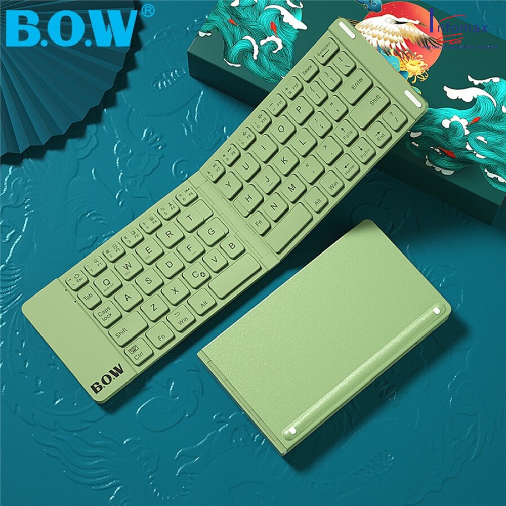 B.O.W HB022A Mini Foldable Bluetooth Keyboard Rechargeable for Tablet ...
