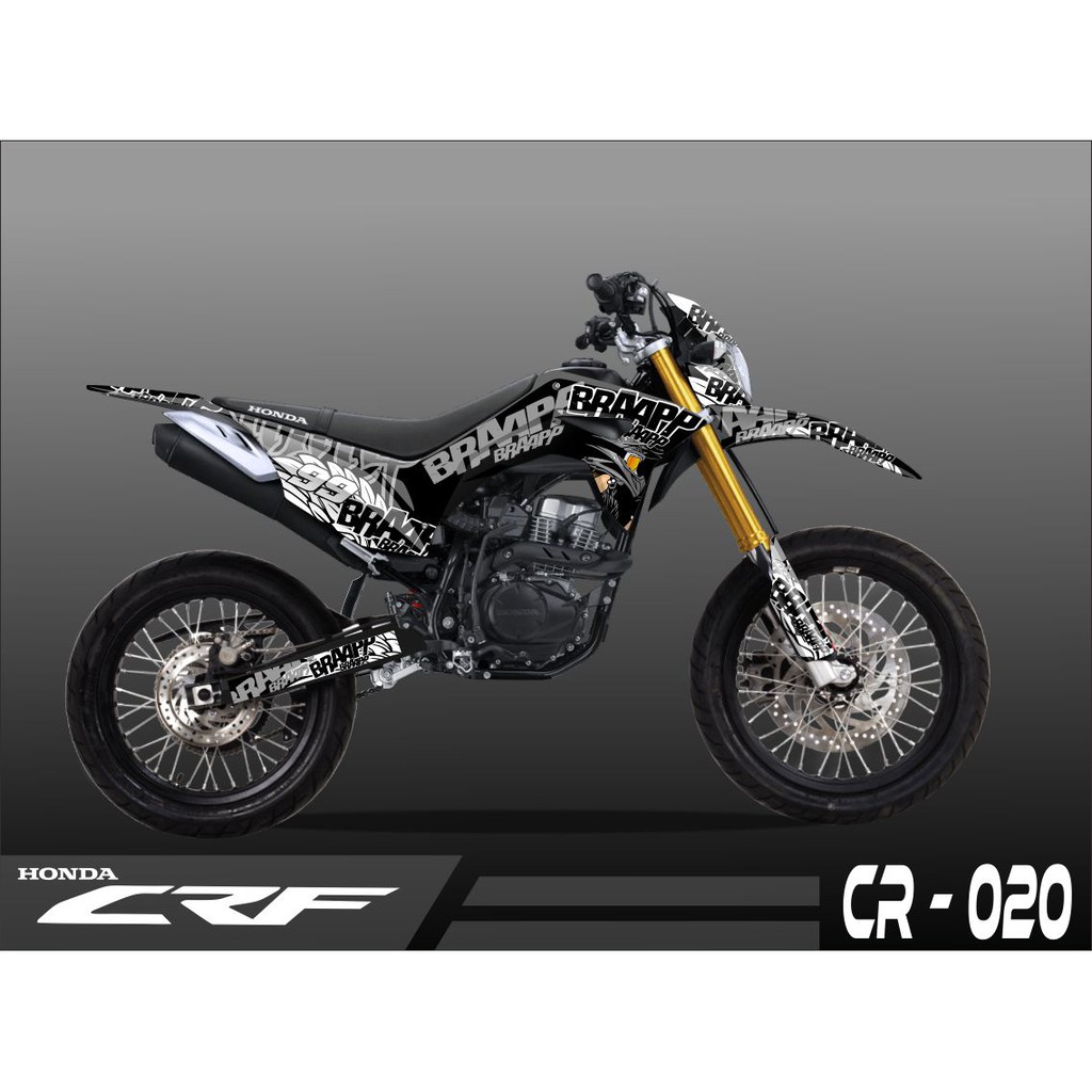 Decal sticker CRF 150L fullbody custom supermoto And trail sticker fullbody honda CRF 150 Code ...