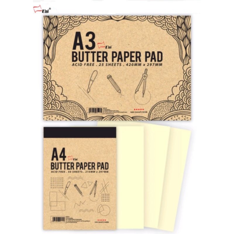 UNI A4/A3 Butter Paper S-3044 25sheet | Shopee Malaysia