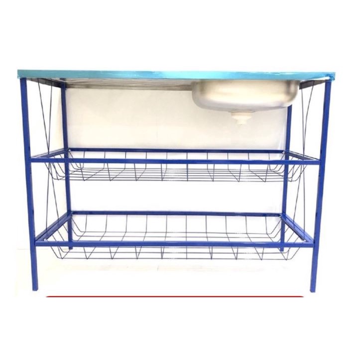 Sink With Sink Stand Complete Set / Singki Steel Rak Set | Shopee Malaysia