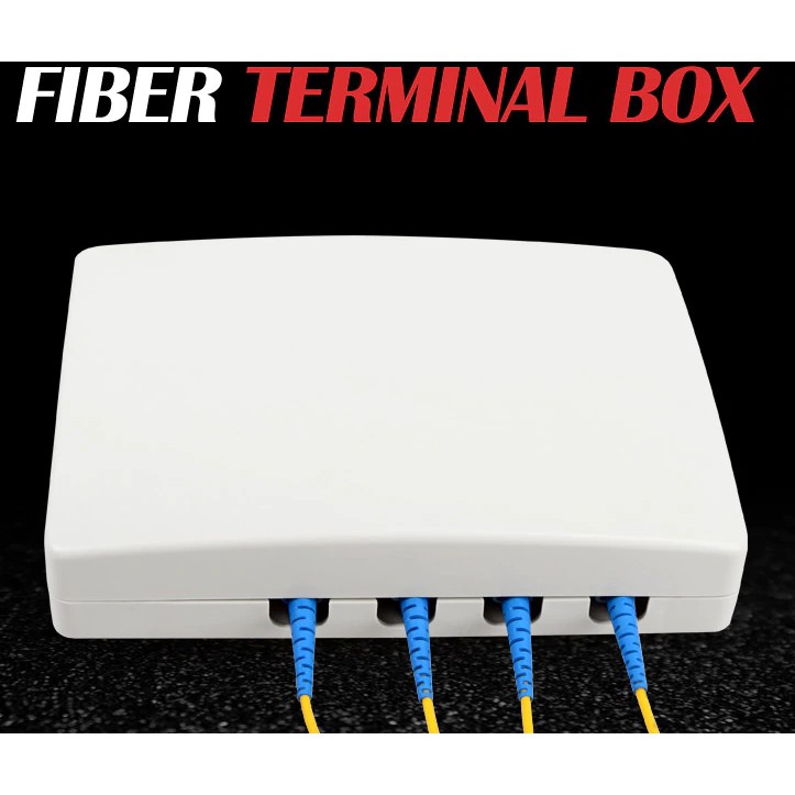 FTTH 4 Core Fiber Optic Termination Box / 4 ports SC LC FC ST Fiber ...
