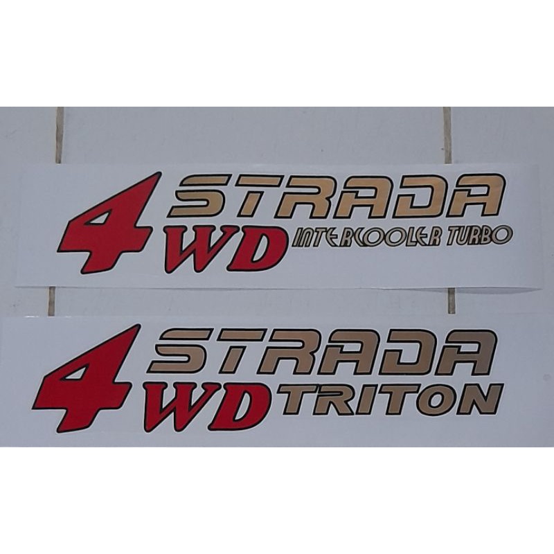 Sticker list body Sticker Mitsubishi STRADA 4 WD Triton Intercooler ...