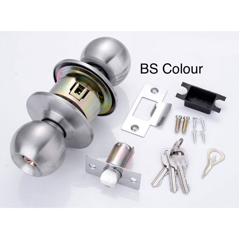 Heavy Duty Cylinder Door Lock LA-600SS Cylinderical Lockeset | Shopee Malaysia