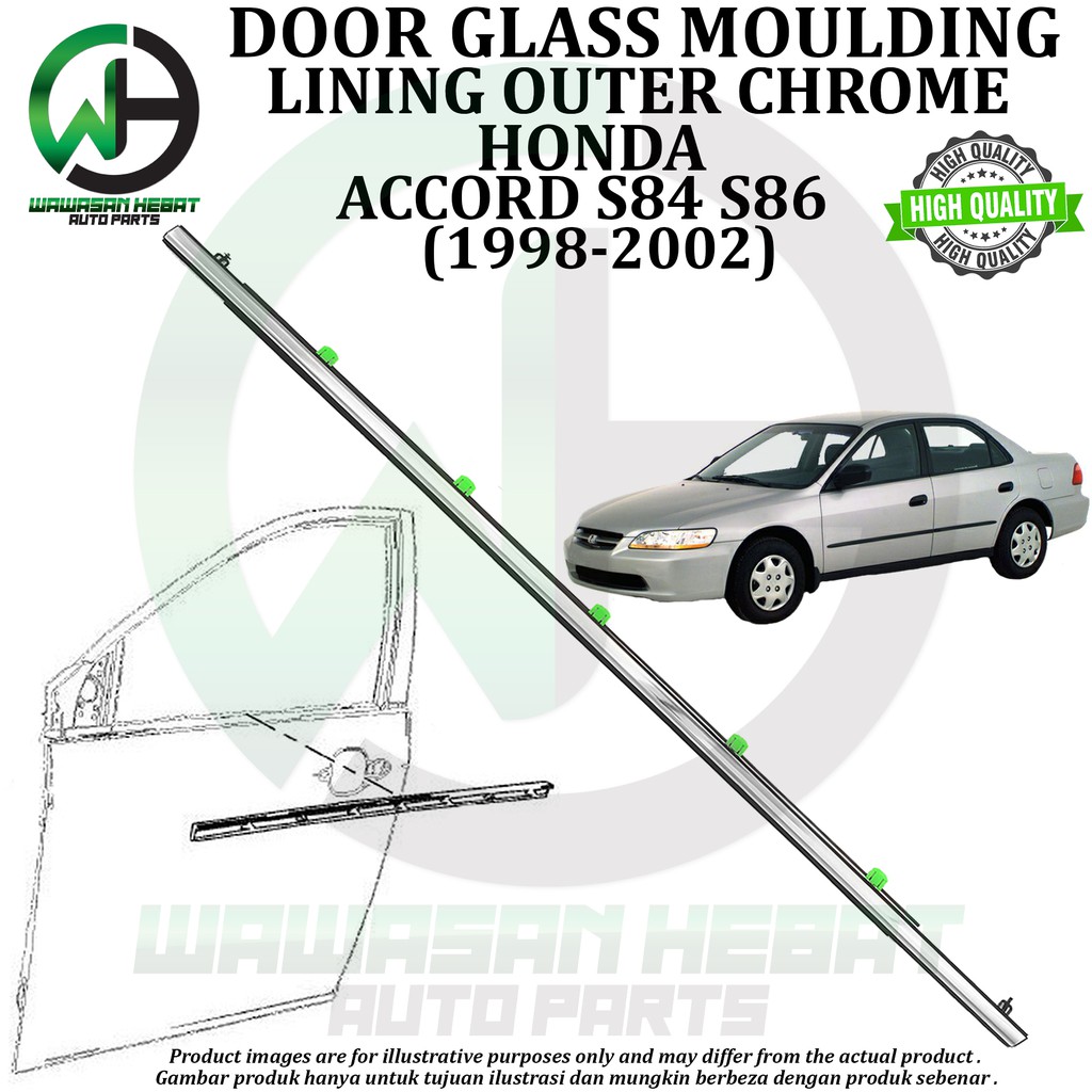 Honda Accord S84 , S86 Door Glass Outer Moulding Lining [ High Quality ...