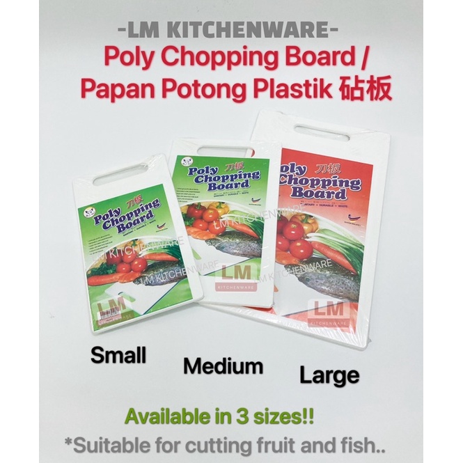 PAPAN PEMOTONG / PAPAN POTONG PLASTIK / POLY CHOPPING BOARD / PLASTIC ...