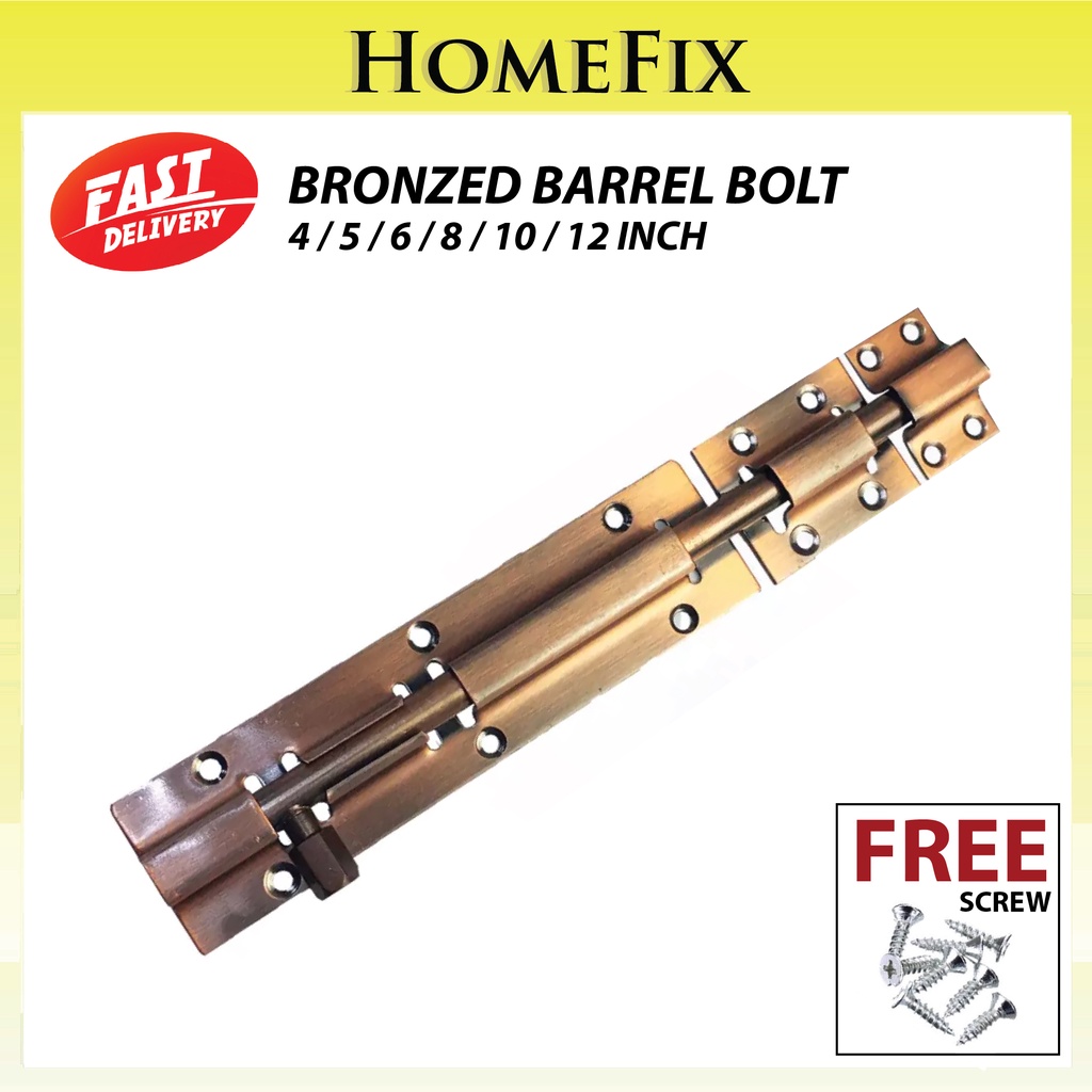 Stainless Steel Door Bolt Latch Lock Tower Bolt - Bronzed | Shopee Malaysia