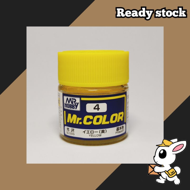 [Ready stock] Mr Hobby Color C4 Gloss Yellow Primary 10ml Plastic Model ...