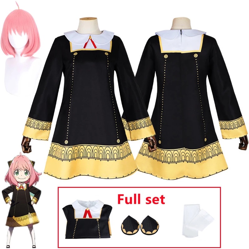 Anya Forger Cosplay Costume JP Anime SPY×FAMILY pakaian cosplay Full ...