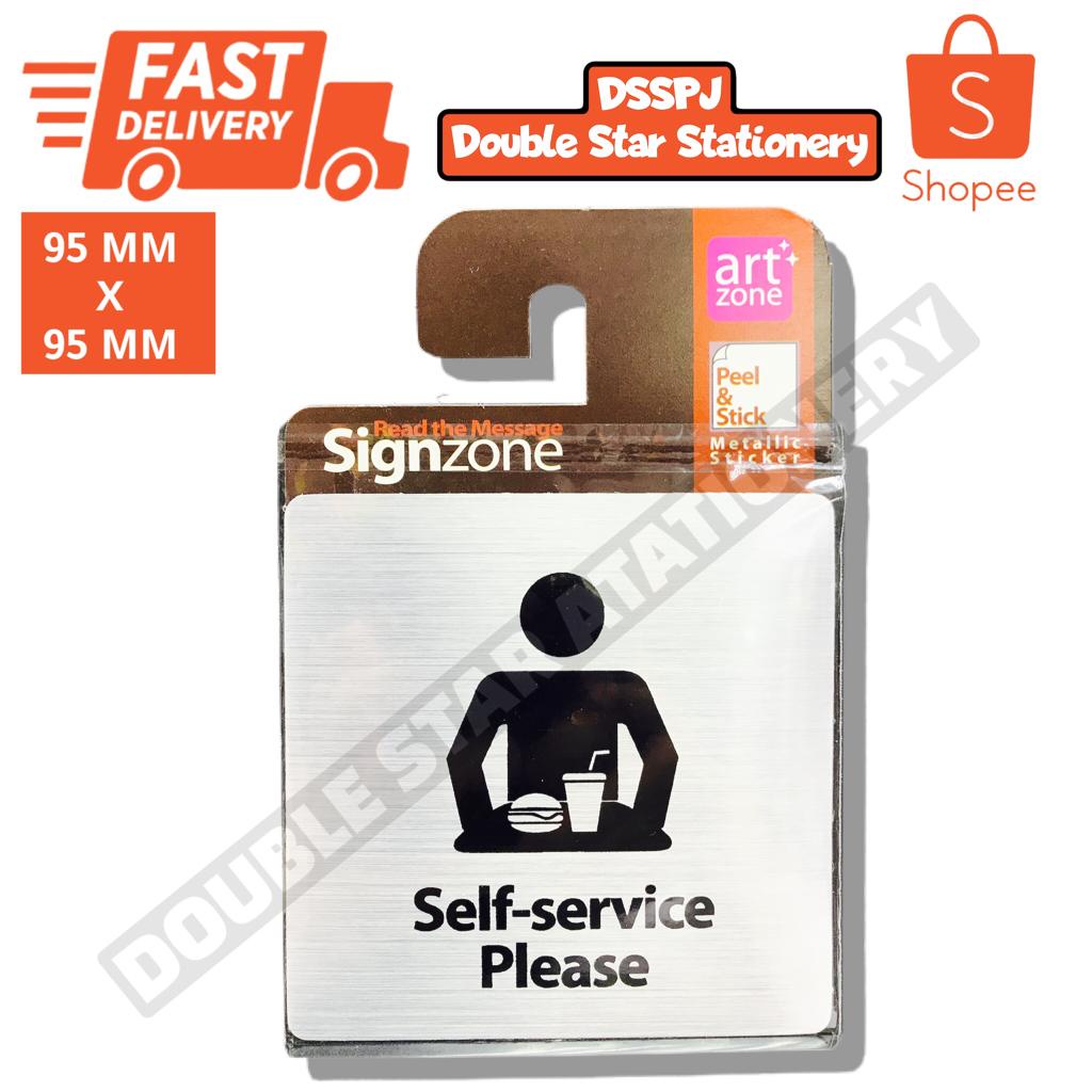 SIGNZONE PEEL & STICK METALLIC STICKER, signage/sign board / sticker ...