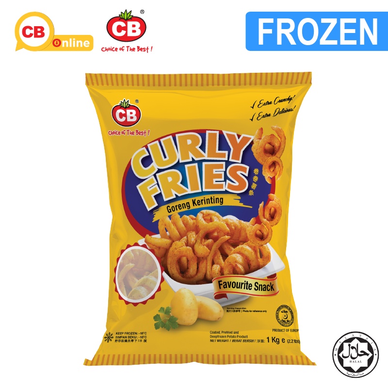 CB CURLY FRIES 1KG / UBI KENTANG KERINTING HALAL [CB ONLINE] | Shopee ...