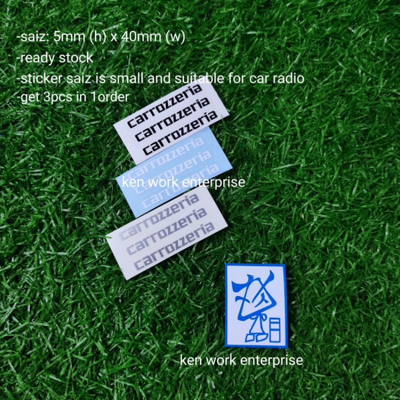 Sticker carrozzeria small saiz car radio sticker | Shopee Malaysia