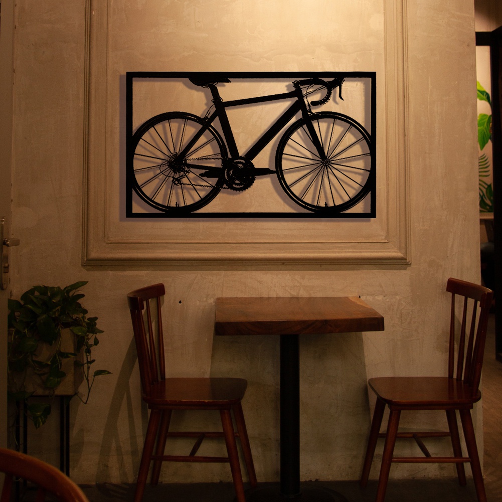 Metal Bicycle Design Wall Art Frame Farmhouse Rustic Wall Bike Metal ...