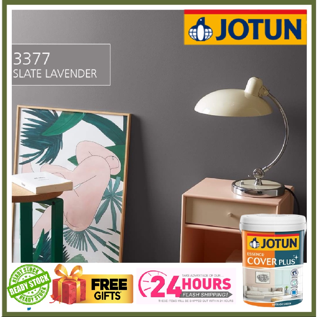 JOTUN 1L 3377 SLATE LAVENDER ESSENCE COVER PLUS SHEEN & MATT/INTERIOR WALL PAINT /CAT BOLEH CUCI ...