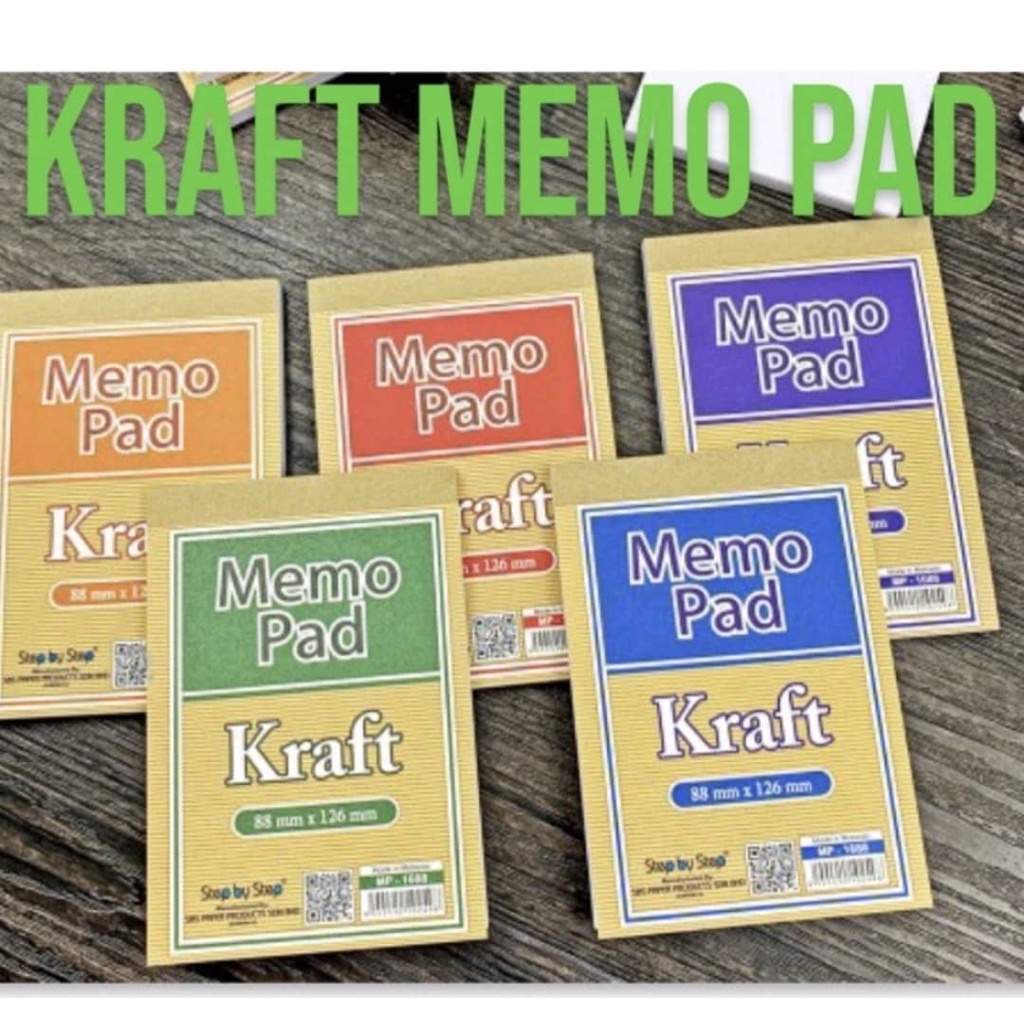 MEMO PAD/KRAFT MEMO PAD 88mm X 126mm (Random Colour) | Shopee Malaysia
